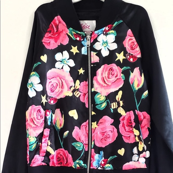 Justice | Jackets & Coats | Justice Satin Bomber Jacket | Poshmark